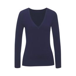Vivance V-Ausschnitt-Pullover in marine | Gr.: 36-38