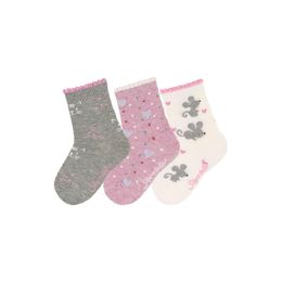 Sterntaler Socken 3er-Pack Katze in hellgrau mel. | Gr.: 30
