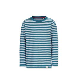 Band of Rascals Longsleeve " Striped " in petrol | Gr.: 158