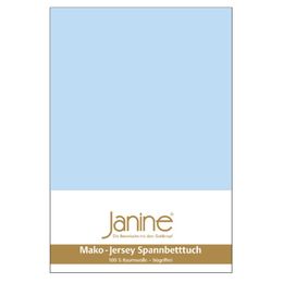Janine Spannbetttuch Mako Feinjersey 5007 in hellblau | Gr.: 100 x 200