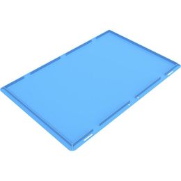 Auflagedeckel für Faltbox, blau, LxB 600 x 400 mm, ohne Verriegelung kaiserkraft