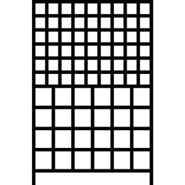 Mauser Wandregalsystem mit Sichtlagerk&auml;sten, 10 Schienen, 78 K&auml;sten, HxB 1500 x 1010 mm