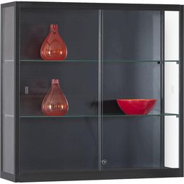 Wandvitrine, Breite 1000 mm, ohne Beleuchtung, HxT 984 x 300 mm, schwarz kaiserkraft