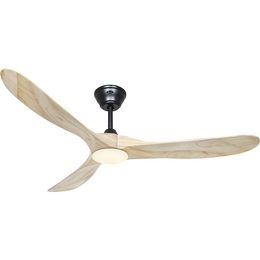 Deckenventilator ECO GENUINO-L, Rotorblatt-Ø 1520 mm, natur / mattschwarz kaiserkraft