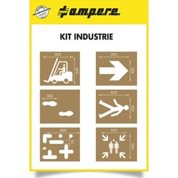 Ampere Schablonenset, Industrie, 6 Schablonen, Karton