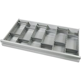 Schubladeneinteilungs-Set, f&uuml;r Schubladen-BxH 1000 x 100 mm, 18-teilig kaiserkraft