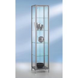 LINK S&auml;ulenvitrine, 4 B&ouml;den, Drehfl&uuml;gelt&uuml;r, HxBxT 1860 x 400 x 400 mm kaiserkraft