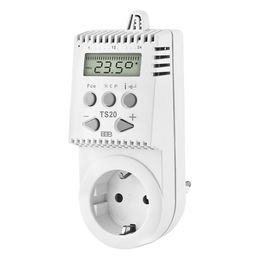 Thermoschalter-Steckdose TS20, f&uuml;r Heizger&auml;te bis max. 3680 W, wei&szlig; kaiserkraft