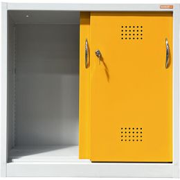 eurokraft basic Umweltschrank, Leergeh&auml;use mit Schiebet&uuml;ren, HxB 900 x 920 mm, mit 2 T&uuml;ren, ohne Innenausstattung