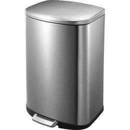 EKO Edelstahl-Tretabfallsammler, Volumen 50 l, HxBxT 692 x 416 x 376 mm, rutschfest