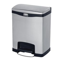 Rubbermaid Tretabfallsammler SLIM JIM&reg;, aus Edelstahl, Volumen 30 l