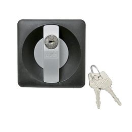 Schloss f&uuml;r Universalschrank, Kunststoff / Stahl, inkl. 2 Schl&uuml;ssel, schwarz / silber kaiserkraft
