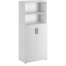 Schrank Portland, BxT 800 x 420 mm, H 1845 mm, T&uuml;rh&ouml;he 1060 mm, wei&szlig; geb&uuml;rstet kaiserkraft