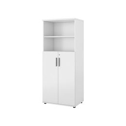 Schrank Portland, BxT 800 x 420 mm, H 1845 mm, T&uuml;rh&ouml;he 1060 mm, wei&szlig; geb&uuml;rstet kaiserkraft