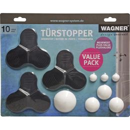 Wagner Boden-/Wand-Türstopper-Set, 3 x Türkeil, 7 x Wandstopper, 10-teilig