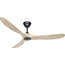 Deckenventilator ECO GENUINO, Rotorblatt-&Oslash; 1520 mm, natur / mattschwarz kaiserkraft