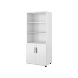 Schrank Portland, BxT 800 x 420 mm, H 1845 mm, T&uuml;rh&ouml;he 700 mm, wei&szlig; geb&uuml;rstet kaiserkraft
