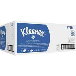 Kimberly-Clark Kleenex Faltpapierhandtücher V-Faltung, 3-lagig, weiß, VE à 1440 Stk