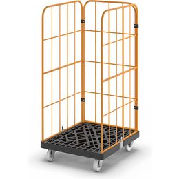 Rollbeh&auml;lter, 3-seitig, H&ouml;he 1545 mm, tiefschwarz / narzissengelb kaiserkraft