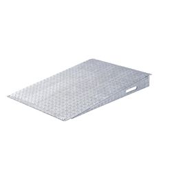 eurokraft pro Auffahrrampe, feuerverzinkt, LxBxH 1140 x 800 x 114 mm