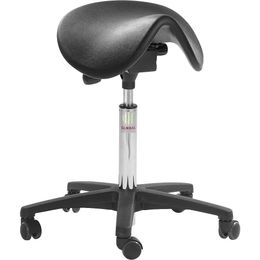 Sattelstuhl, kippbarer Sitz mit Rollen, Sitzh&ouml;he 600 - 790 mm, PU-Schaum kaiserkraft