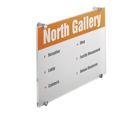 Durable T&uuml;rschild CRYSTAL SIGN, aus Acrylglas, f&uuml;r DIN A3, HxB 420 x 297 mm