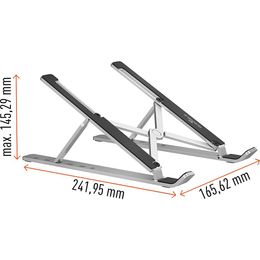Durable Laptopst&auml;nder STAND FOLD, bis 15'', VE 2 Stk, silber