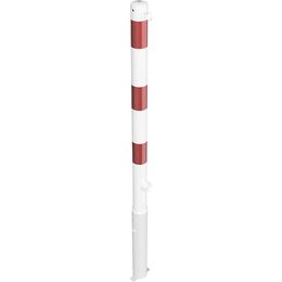 Schake Absperrpfosten, &Oslash; 60 mm, wei&szlig; / rot, herausnehmbar, mit 1 &Ouml;se