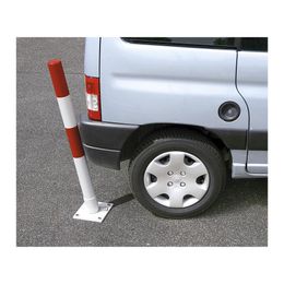 Moravia Absperrpfosten aus Stahlrohr, flexibel, &Oslash; 76 mm, zum Aufd&uuml;beln, schwarz / gelb