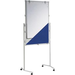 Maul Multi-Moderationstafel Maulpro, Textil blau / Whiteboard, BxH 750 x 1200 mm