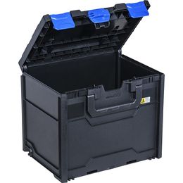 Transport- und Aufbewahrungsbox, schwarz/blau, ABS, Außen-LxBxH 396 x 296 x 340 mm kaiserkraft
