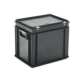 ESD-Kunststoffkoffer, Inhalt 30 l, Außenmaß LxBxH 400 x 300 x 338 mm, ab 10 Stück kaiserkraft