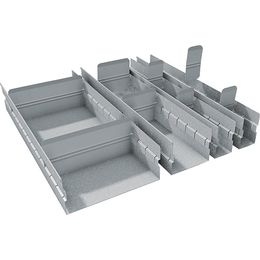 Schubladeneinteilungs-Set, f&uuml;r Schubladen-BxH 500 x 100 mm, 12-teilig kaiserkraft