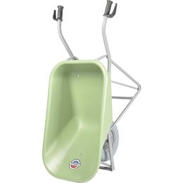Matador Profi-Max Plus Schubkarre, aus Stahl, 90 l, HDPE-Mulde gr&uuml;n, pannensichere Bereifung