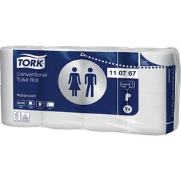 Tork Toilettenpapier, Haushaltsrolle, Tissue, 2-lagig, wei&szlig;, VE 64 Rollen &agrave; 250 Blatt, ab 21 VE