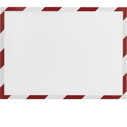 MAGNETOPLAN Magnetrahmen SAFETY, VE &agrave; 5 Stk, Format DIN A4, rot-wei&szlig;