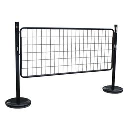 VISO Absperrpfostenset mit Gitter, 2 Pfosten, 1 Gitter, schwarz