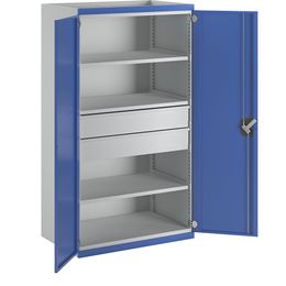 ANKE Schwerlastschrank mit 3 Fachböden, 2 Schubladen, HxBxT 1950 x 1084 x 690 mm
