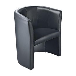 Clubsessel, Bezug Leder/Kunstleder, schwarz kaiserkraft