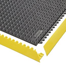 NOTRAX Bodenplatten-Stecksystem, Skywalker Nitrilgummi, genoppt, LxBxH 910 x 910 x 13 mm, schwarz