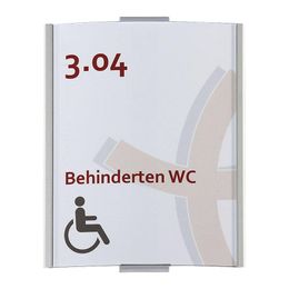 FRANKFURT&trade; T&uuml;rschild, HxBxT 148 x 120 x 13 mm, DIN A6 hoch, silber kaiserkraft