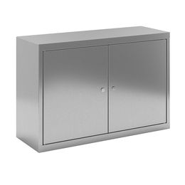 Edelstahl-H&auml;ngeschrank, HxBxT 600 x 900 x 320 mm, 2 Fachb&ouml;den kaiserkraft