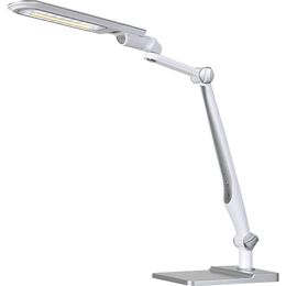 Hansa LED-Tischleuchte MULTIFLEX, dimmbar, silber / wei&szlig;