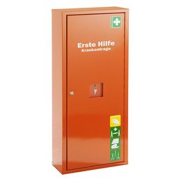 Söhngen SÖHNGEN Verbandschrank nach DIN 13157, ohne Inhalt, HxB 1120 x 490 mm, signalorange, Tiefe 200 mm