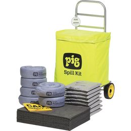 PIG Notfall-Kit in Trolley-Wagen, Ausf&uuml;hrung universal, absorbiert 58,3 l