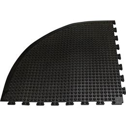 Miltex Anti-Erm&uuml;dungsmatte YOGA DOME BASIC, schwarz genoppt, Eckelement, LxB 900 x 900 mm