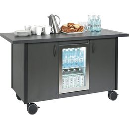 Service- und Kaffeestation, mit 1 K&uuml;hlschrank und 2 T&uuml;ren, LxBxH 1600 x 740 x 900 mm kaiserkraft