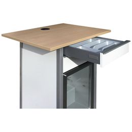 Service- und Kaffeestation, mit 1 K&uuml;hlschrank und 2 Schubladen, LxBxH 800 x 600 x 1015 mm kaiserkraft