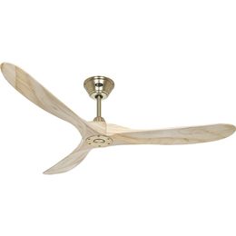 Deckenventilator ECO GENUINO, Rotorblatt-&Oslash; 1520 mm, natur / Messing kaiserkraft