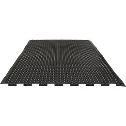Miltex Anti-Erm&uuml;dungsmatte YOGA DOME BASIC, schwarz genoppt, Anfangs-/Endelement, LxB 1200 x 900 mm